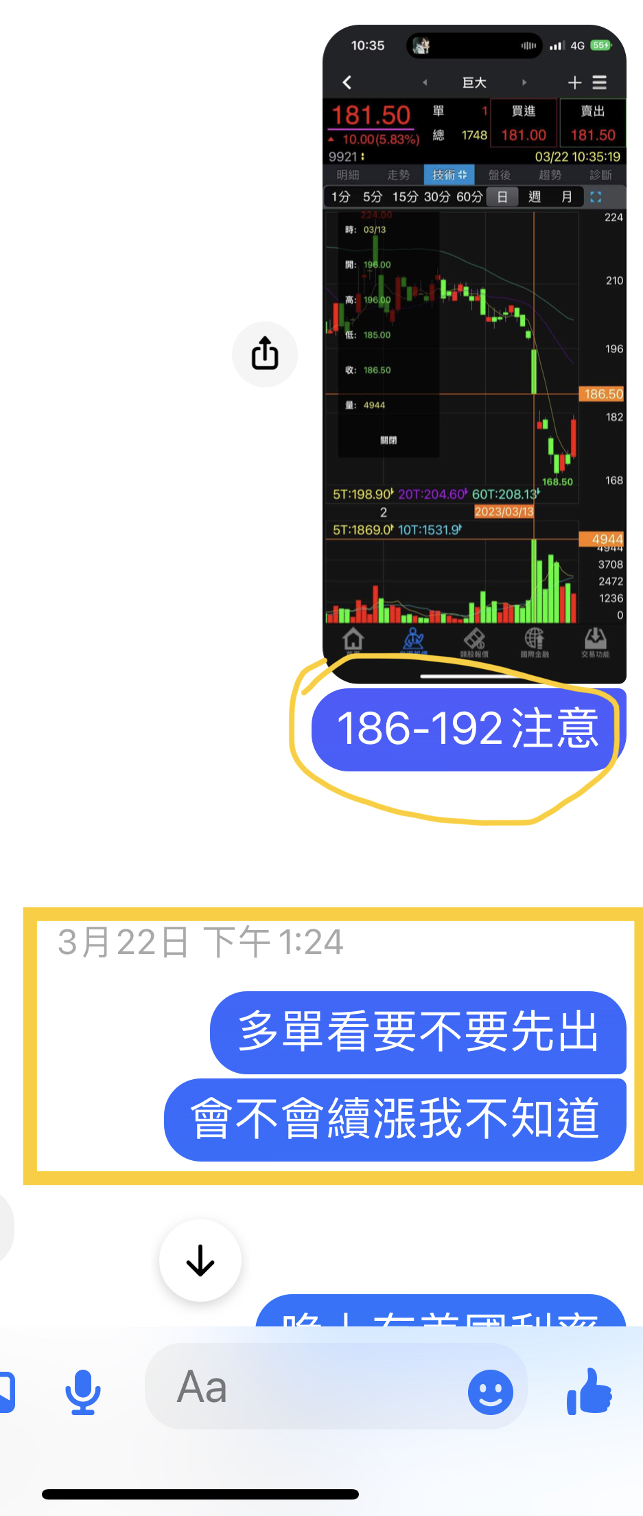 9921 巨大 - 技術分析 巨大 186-192這個壓力區在3月底就先跟朋友...｜CMoney 股市爆料同學會