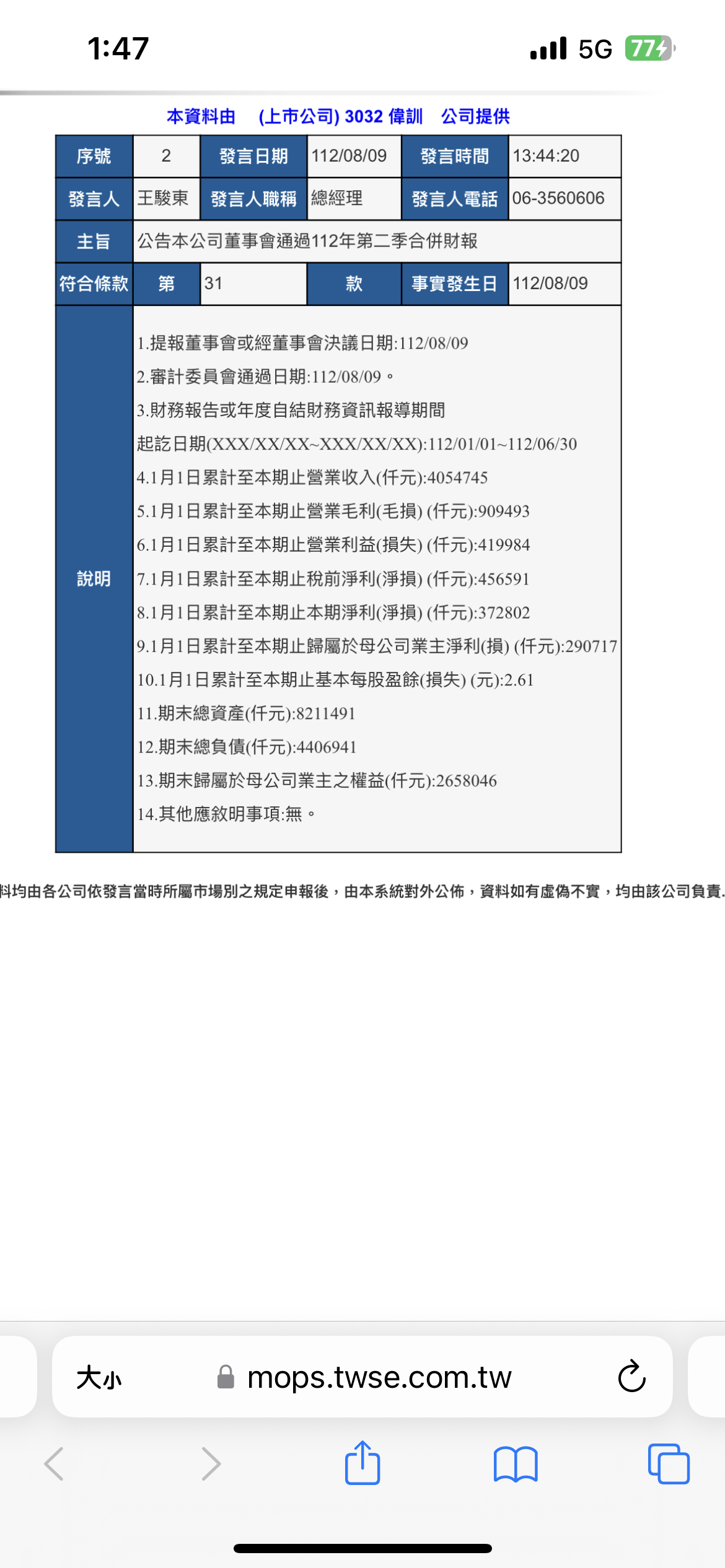 3032 偉訓 - Q2好棒棒｜CMoney 股市爆料同學會