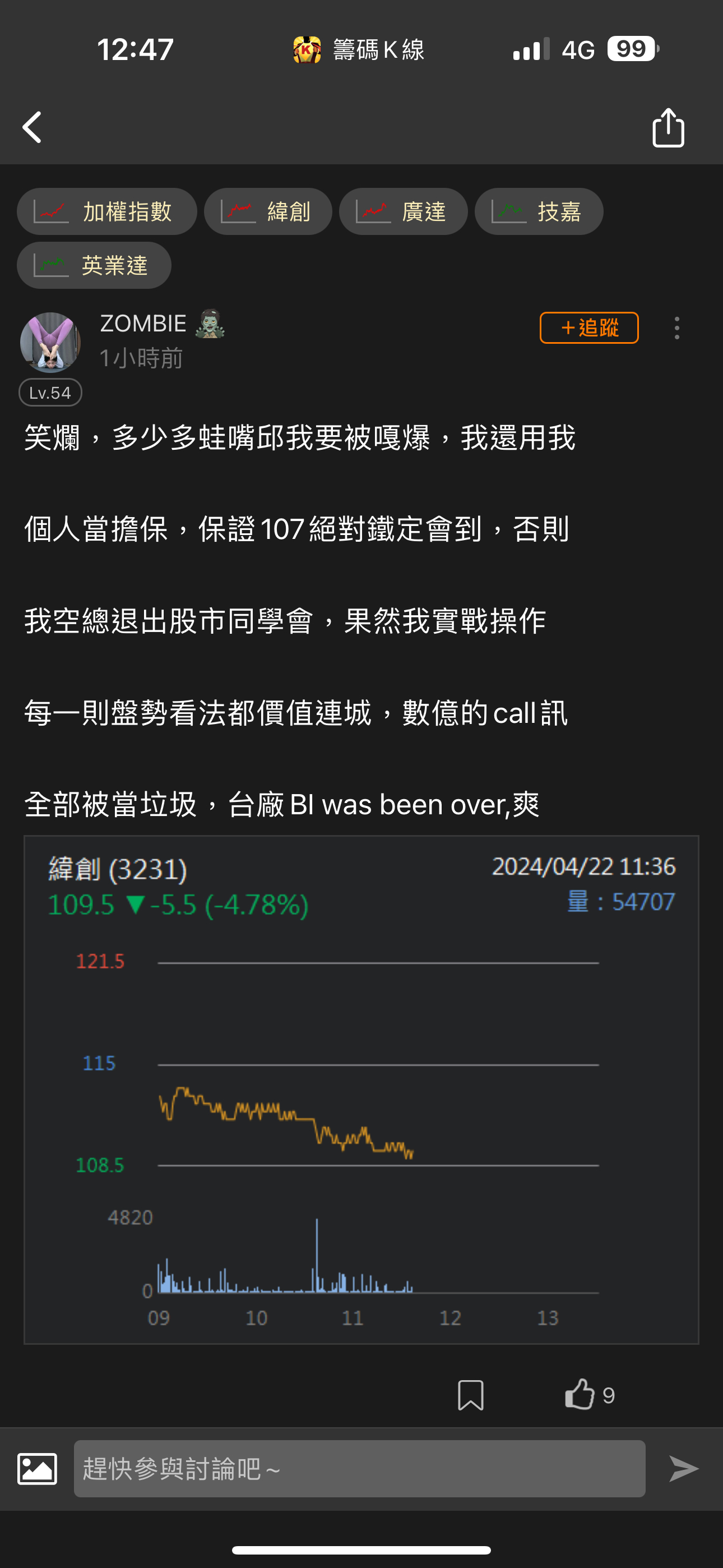 3231 緯創 - 雖然他沒說多久107 留個紀錄｜CMoney 股市爆料同學會
