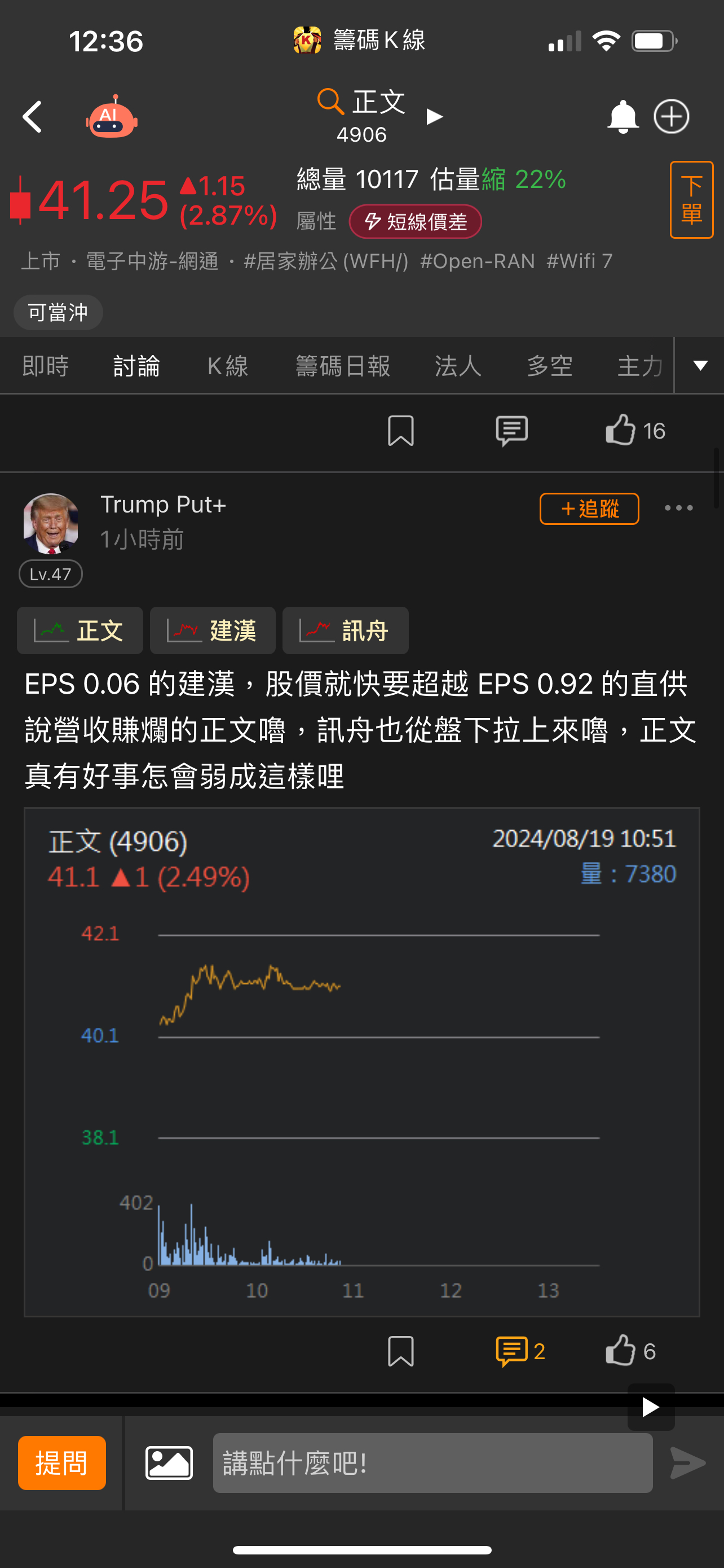 4906 正文 - 認證完成 ：韭菜中的皇帝🫅 ...｜CMoney 股市爆料同學會