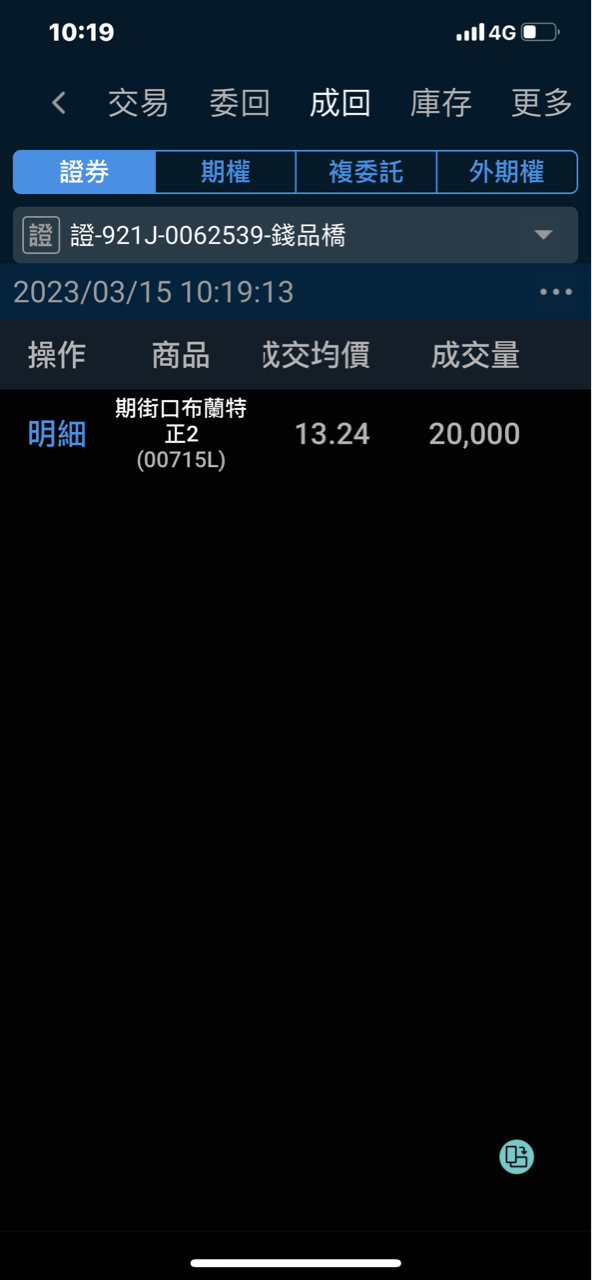 00715L 期街口S&P布蘭特油正2 - 每日成交金額只有30萬 買少了｜CMoney 股市爆料同學會