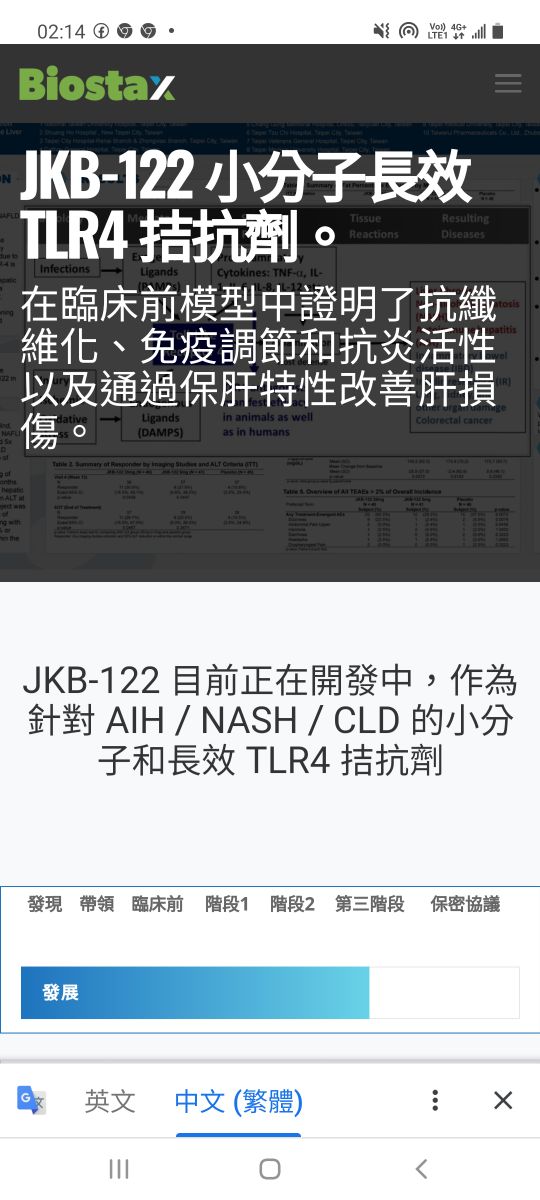 6549 景凱 - Biostax給的官網都已經顯示JKB122已進入三期，...｜CMoney 股市爆料同學會