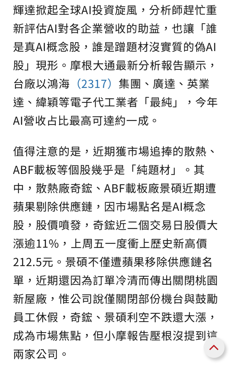 TWA00 加權指數 - 真假AI概念股 小摩解碼 https://money....｜CMoney 股市爆料同學會