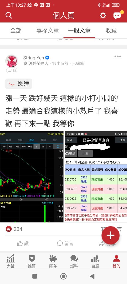 6576 逸達 - 不講股德 才回這麼一點點就拉上...｜CMoney 股市爆料同學會