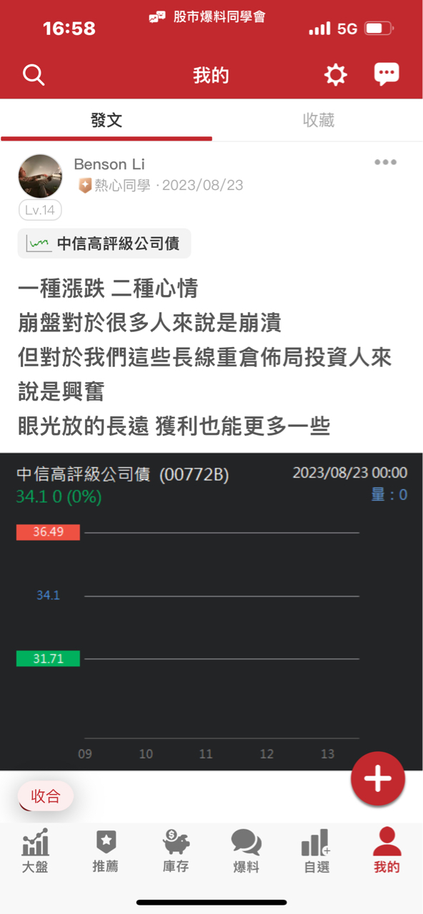 00772B 中信高評級公司債 - 想穩定投資賺股息跟資本利得的同學們 甜甜價時 你們買了嗎？｜CMoney 股市爆料同學會
