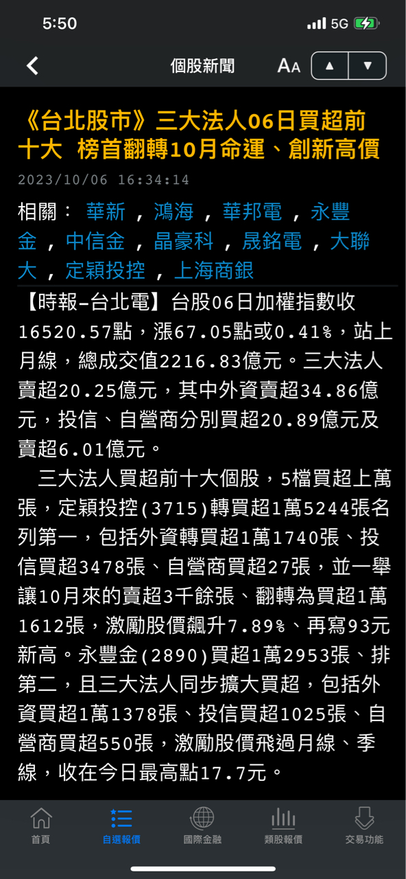 3715 定穎投控 - 三大法人同步買超🔥而且是卯起...｜CMoney 股市爆料同學會