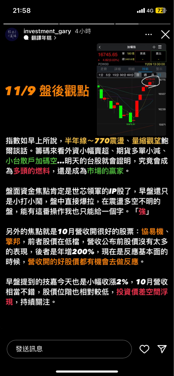 2376 技嘉 - 11/9個股閒聊｜CMoney 股市爆料同學會