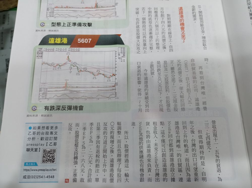 5607 遠雄港 - 先探週刊給力了,加油！｜CMoney 股市爆料同學會