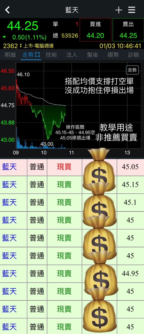 2362 藍天 - 【1/3操作邏輯分享】｜CMoney 股市爆料同學會