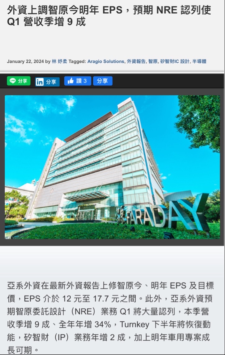 3035 智原 - 季增9成 年增34% EP...｜CMoney 股市爆料同學會