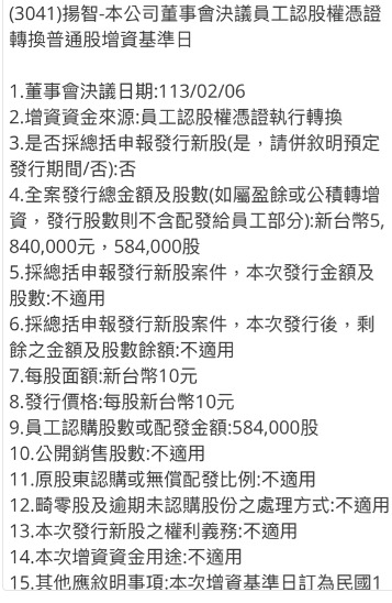 3041 揚智 - 現在回想起來, 這一切都是有鋪陳的. 這一波從去年10月到現...｜CMoney 股市爆料同學會