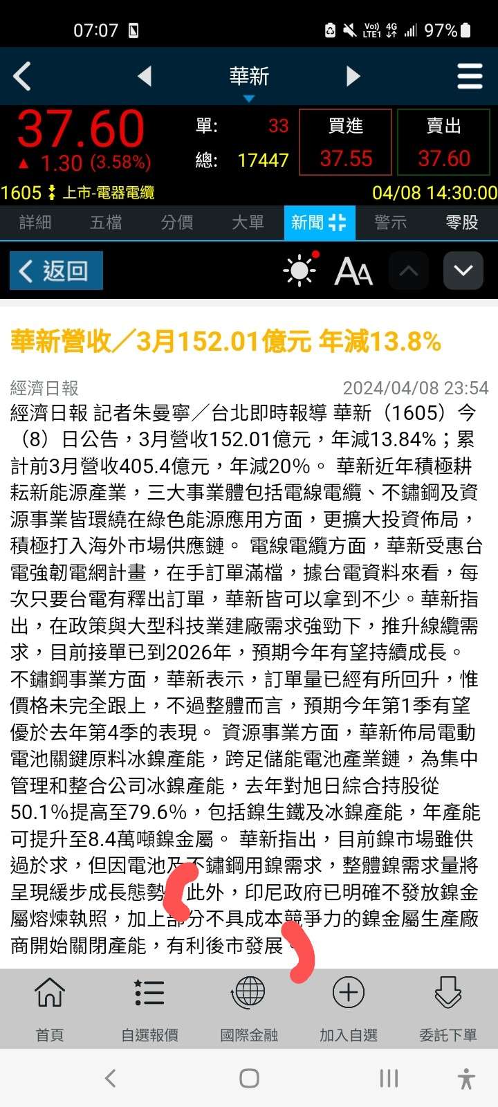 1605 華新 - 利多利空交由市場來決定唷！ ｜CMoney 股市爆料同學會