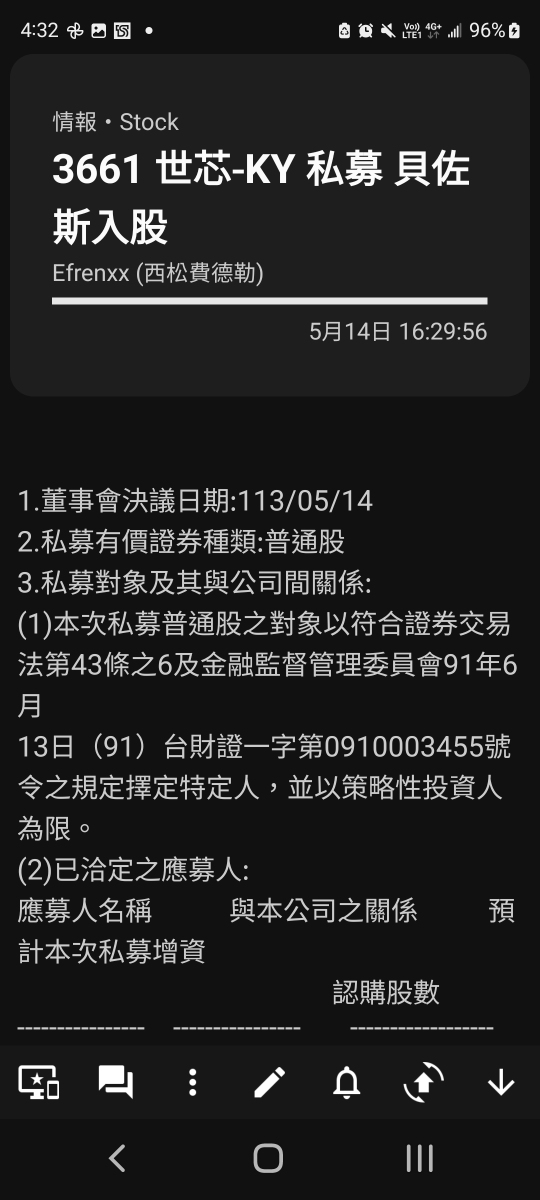 3661 世芯-KY - 明天該要開盤鎖了吧｜CMoney 股市爆料同學會