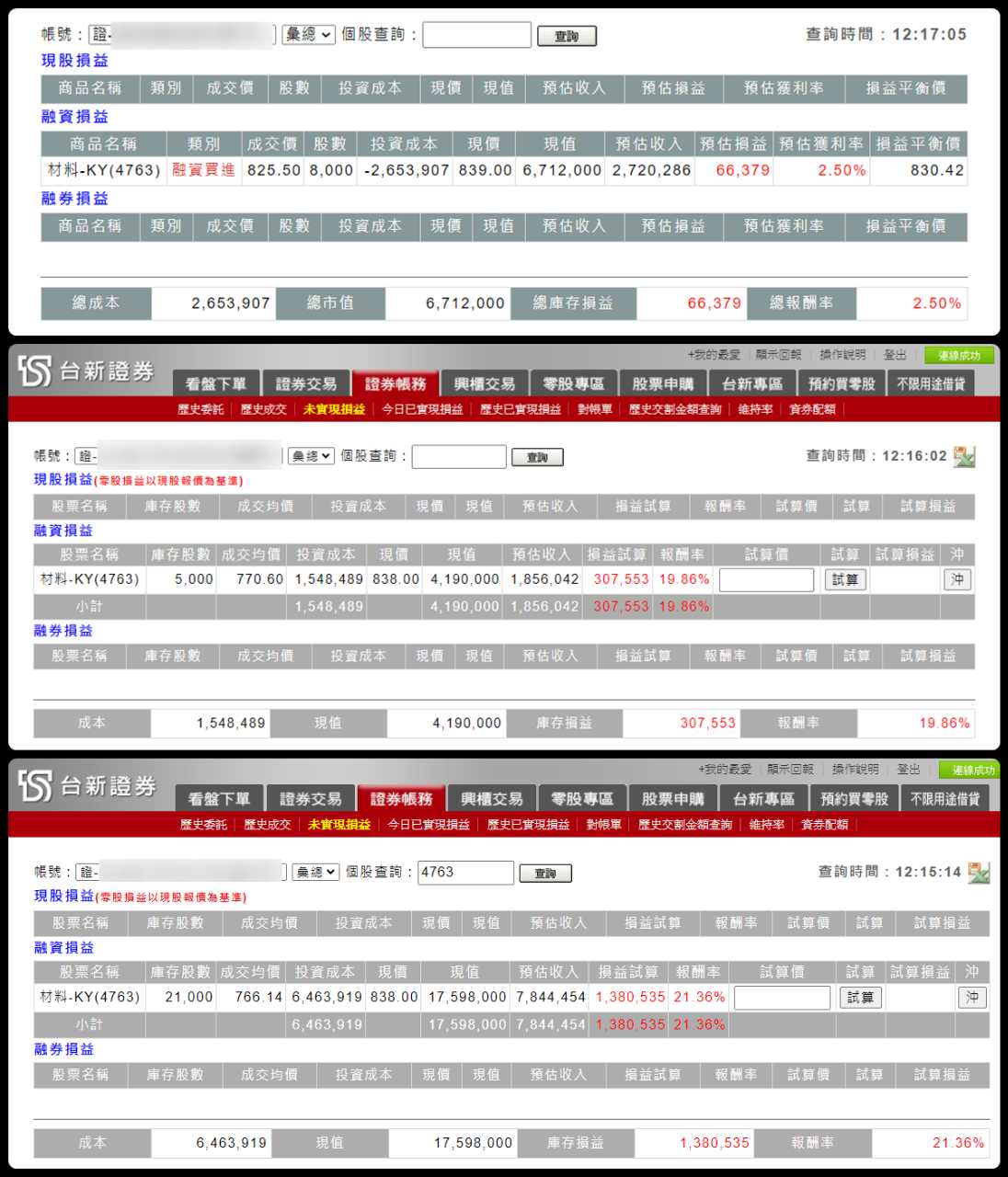 4763 材料*-KY - 材料KY 不囉嗦，就是買～ 券商帳戶有限額，只好分多個帳戶買...｜CMoney 股市爆料同學會