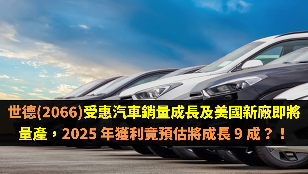 TWA00 加權指數 - 世德(2066)未來在 2025 年獲利將有望成長 9 成？｜股市爆料同學會
