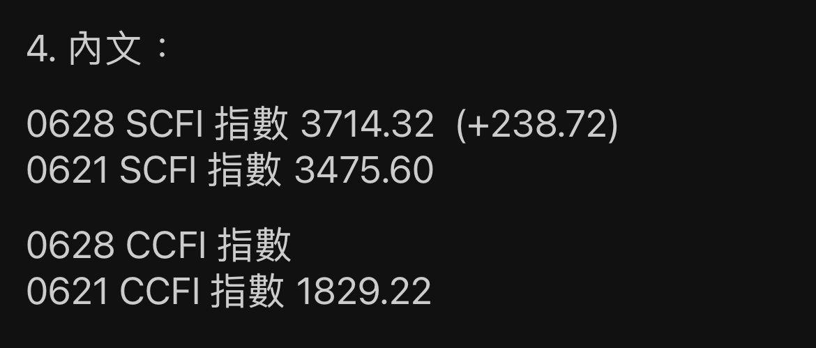 2603 長榮 - SCFI 6/28｜CMoney 股市爆料同學會