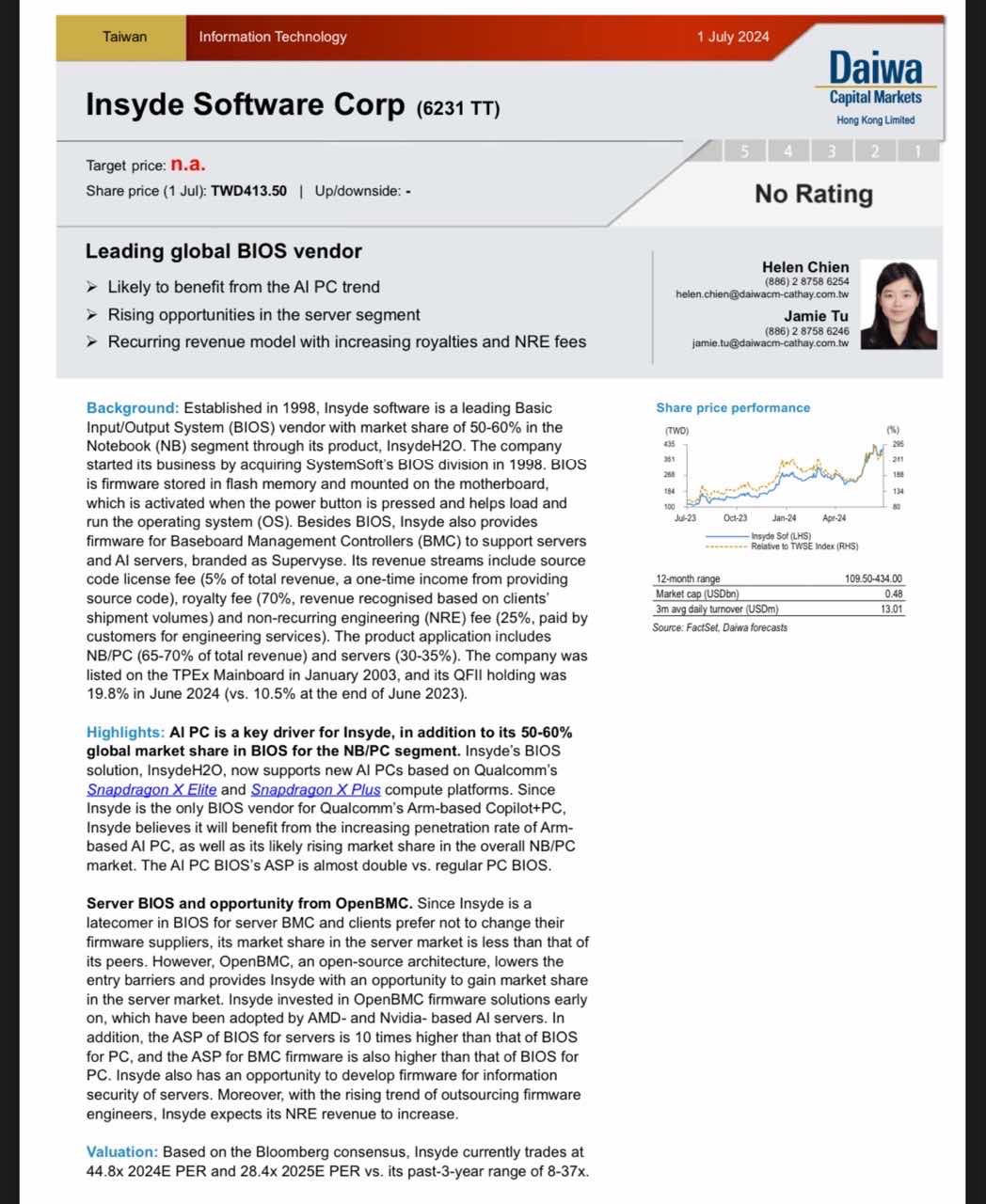 6231 系微 - 取材自 Daiwa （香港財經...｜CMoney 股市爆料同學會