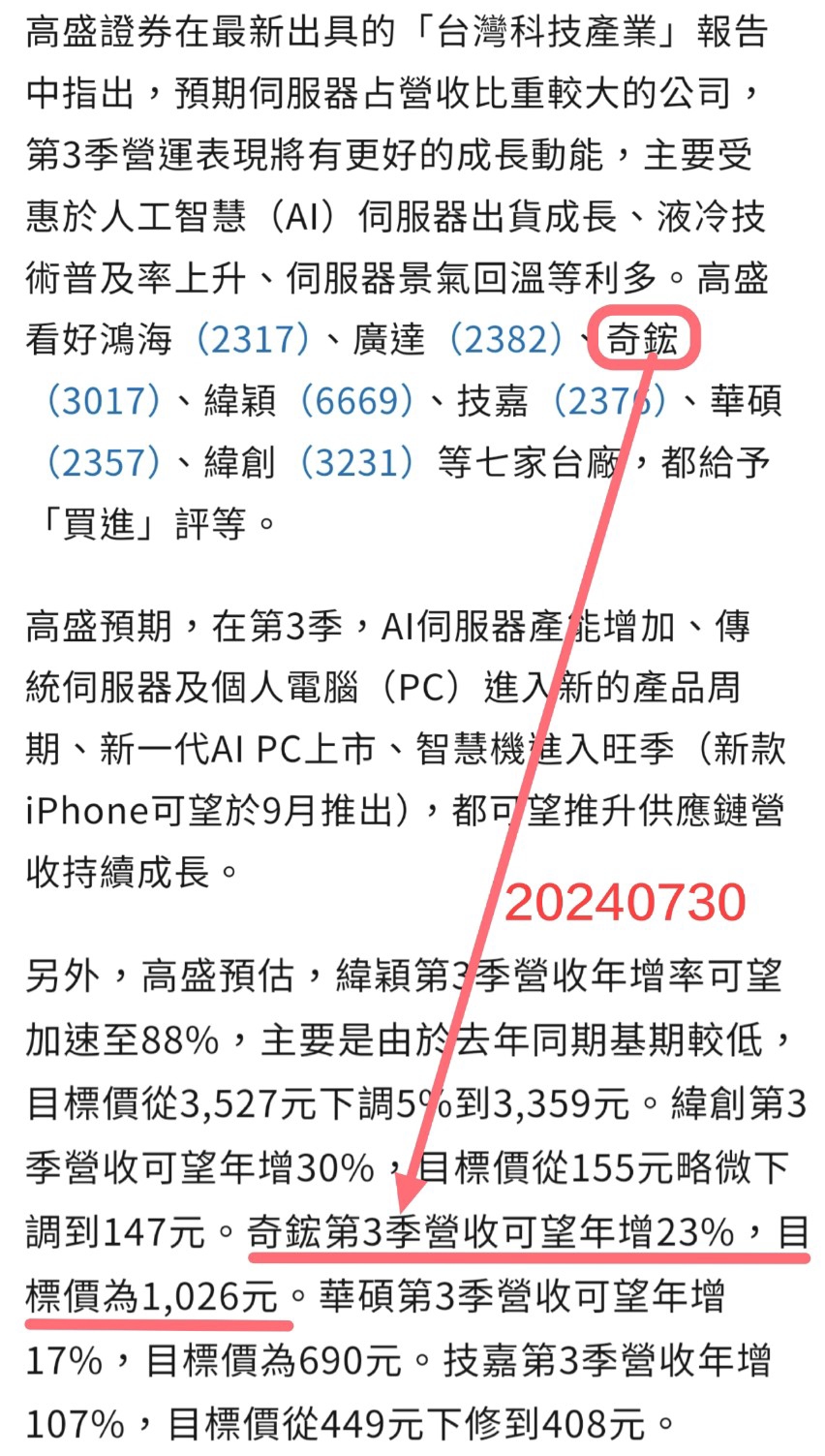 3017 奇鋐 - 或許有人覺得外資或法人的報告 ...｜CMoney 股市爆料同學會
