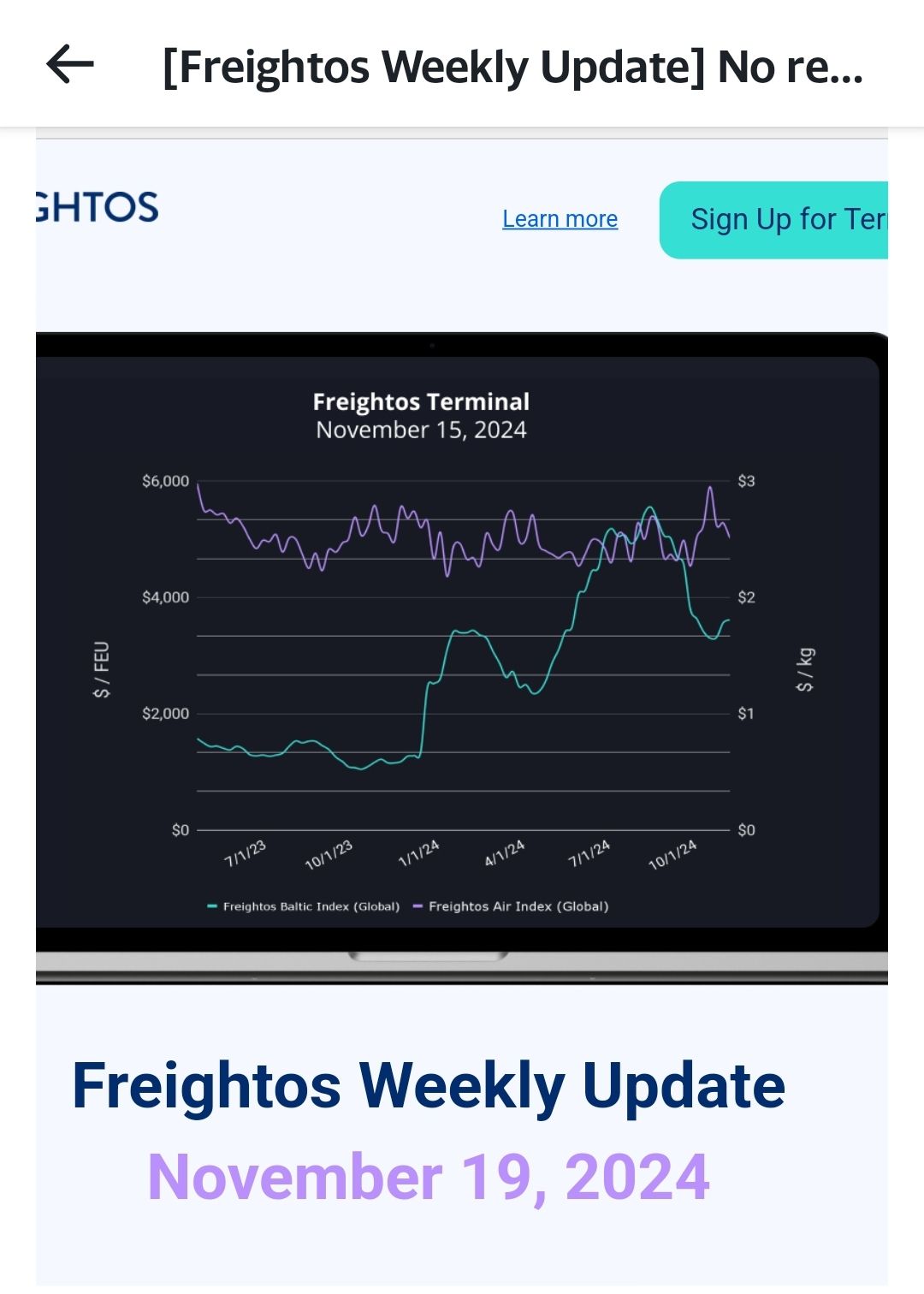 2603 長榮 - Freightos Weekly Update Novemb...｜股市爆料同學會