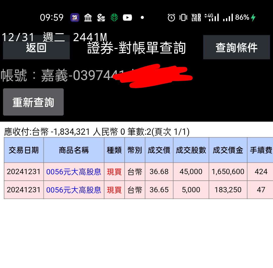 TWA00 加權指數 - 2024年最後一天，再加碼一些0056高股息｜股市爆料同學會