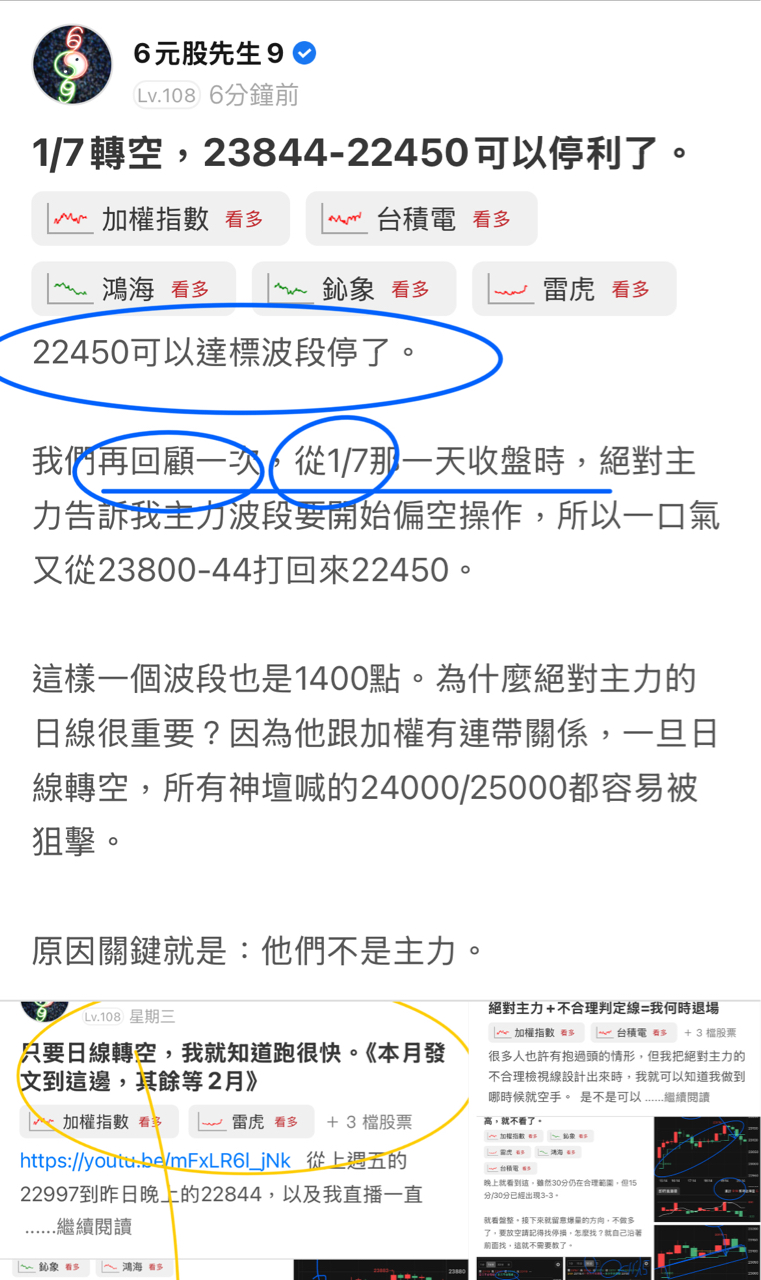 TWA00 加權指數 - 22450盤中休息不挖地瓜追空。看我解這個邏輯盤。｜股市爆料同學會
