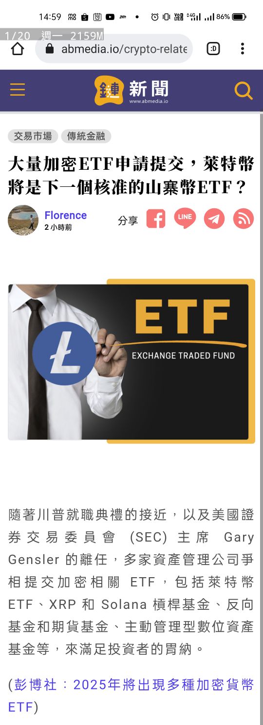 TWA00 加權指數 - 大量加密ETF申請提交，萊特幣將是下一個核准的山寨幣ETF？｜股市爆料同學會