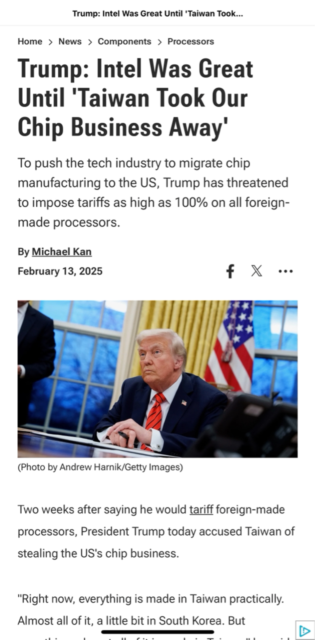 TWA00 加權指數 - 川爺今天再次點名台灣 ，偷走美國半導體的技術與生意。 我...｜CMoney 股市爆料同學會