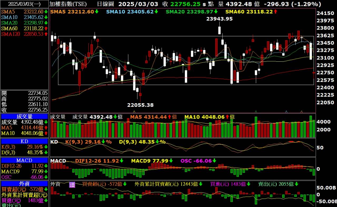 TWA00 加權指數 - 25-03-03 大盤靜待止跌訊號. *高手勿進,浪費您的時...｜CMoney 股市爆料同學會