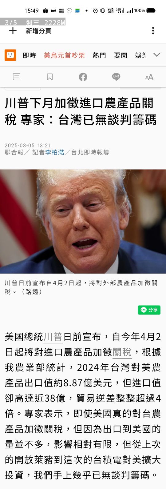 TWA00 加權指數 - 川普下月加徵進口農產品關稅 專家：台灣已無談判籌碼｜股市爆料同學會