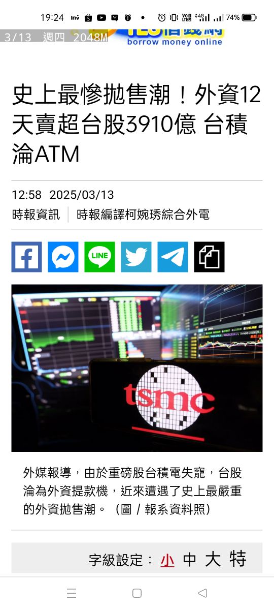 TWA00 加權指數 - 史上最慘拋售潮！外資12天賣超台股3910億 台積淪ATM｜股市爆料同學會
