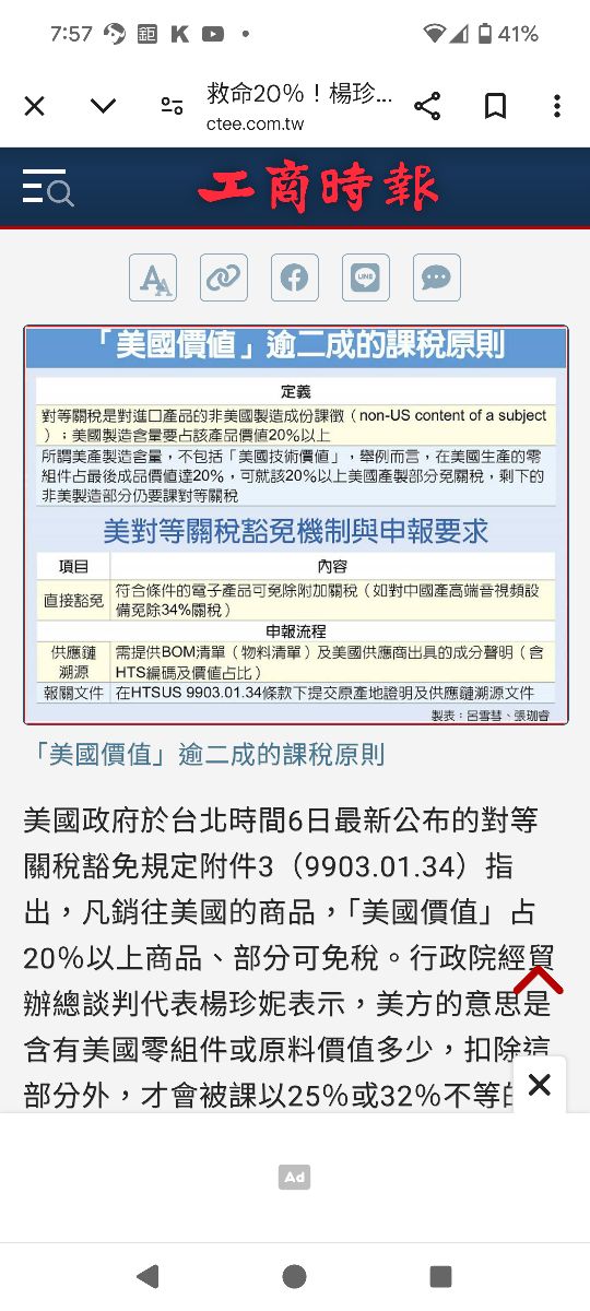 TWA00 加權指數 - 救命20％！楊珍妮曝川普算盤 關稅豁免清單出爐 晶片也有活路｜股市爆料同學會