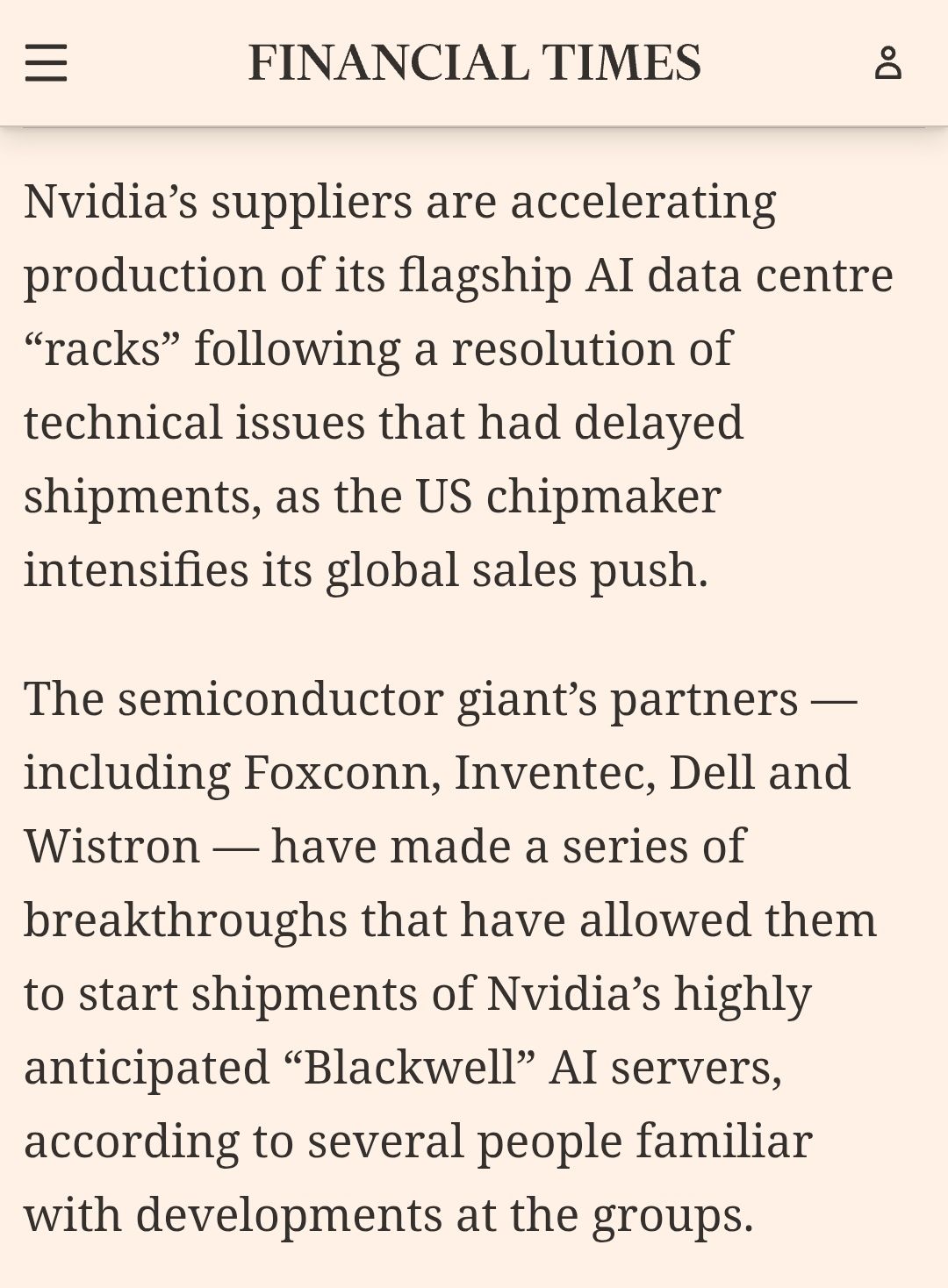 TWA00 加權指數 - 金融時報：輝達的合作夥伴已解決GB200機架問題｜股市爆料同學會
