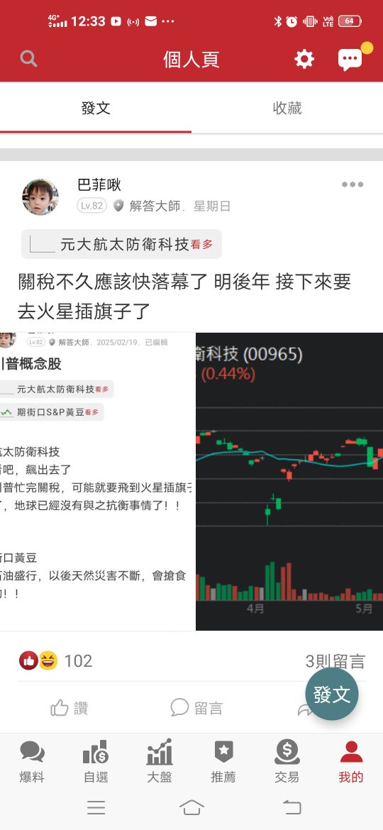 元大航太防衛科技(TPE:00965)-今日股價與歷史行情走勢