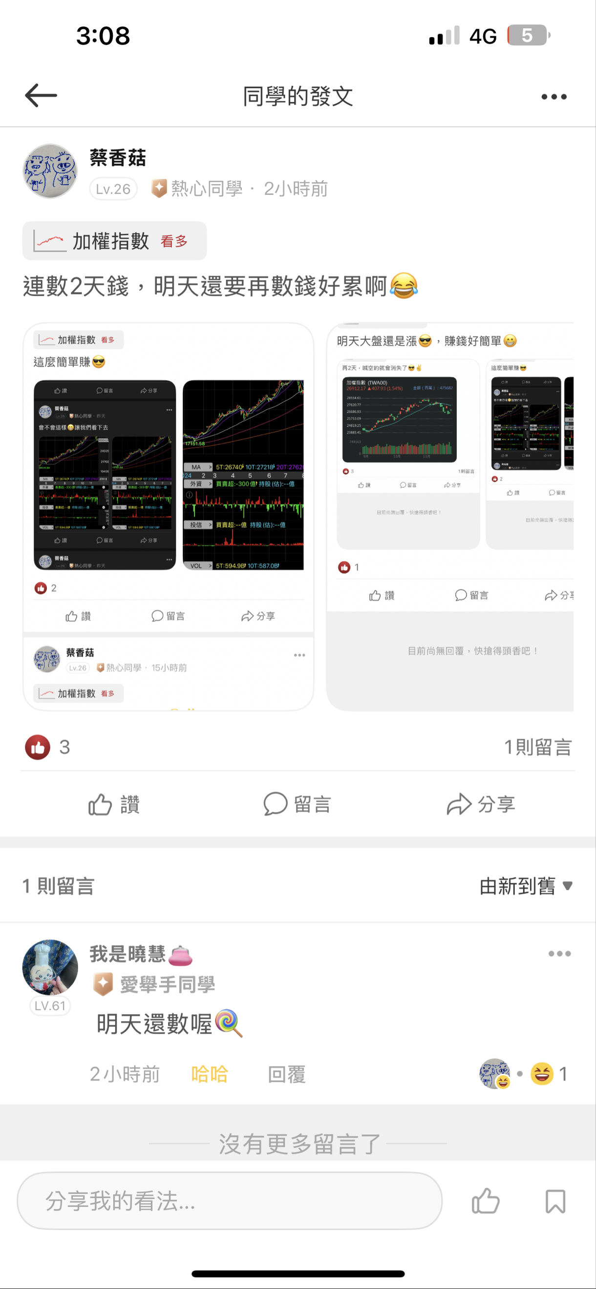 TWA00 加權指數 - 明天繼續漲｜CMoney 股市爆料同學會
